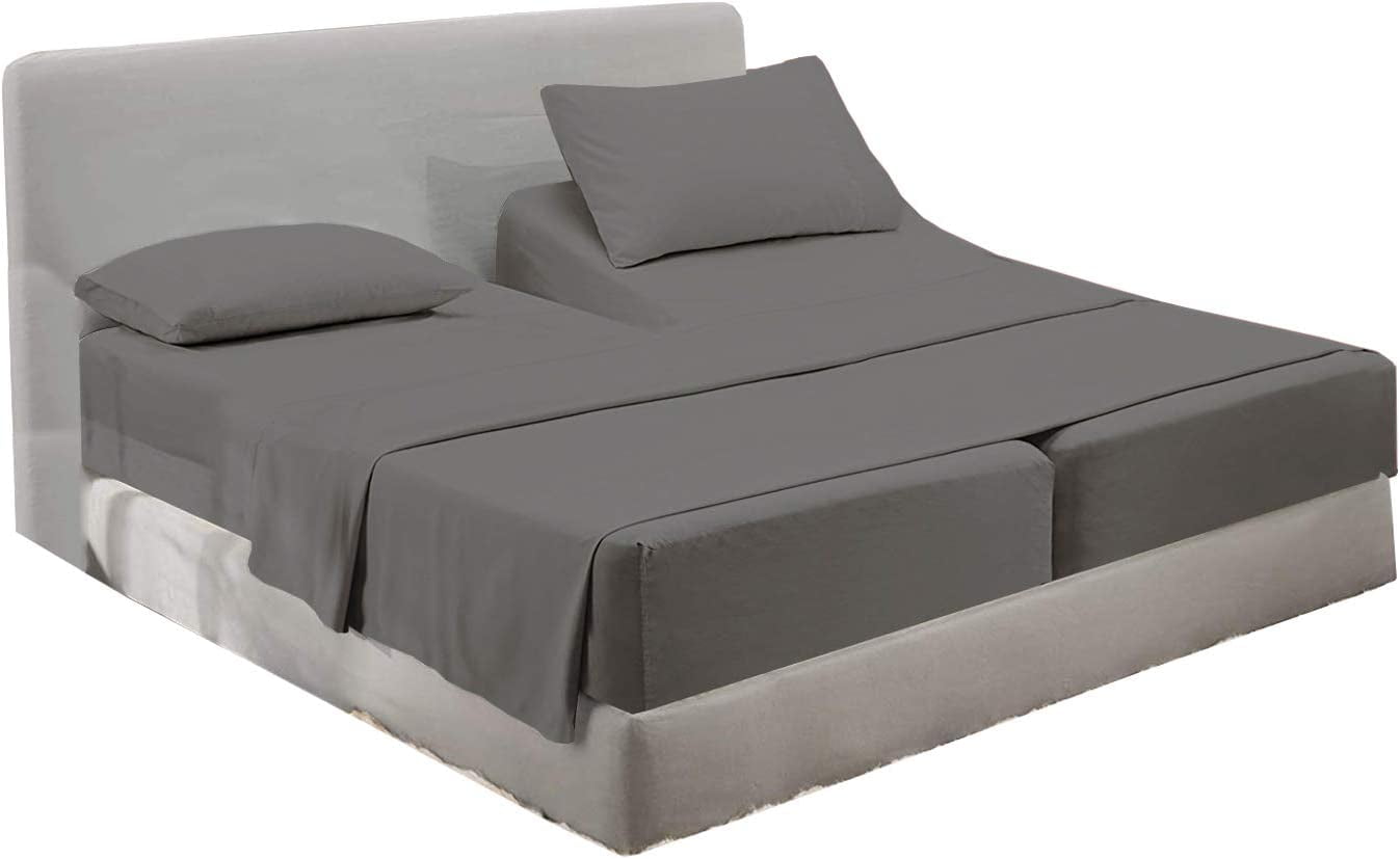 1000 Thread Count 5 Piece Split Cal King Sheets Set, 15" Deep Pocket ...