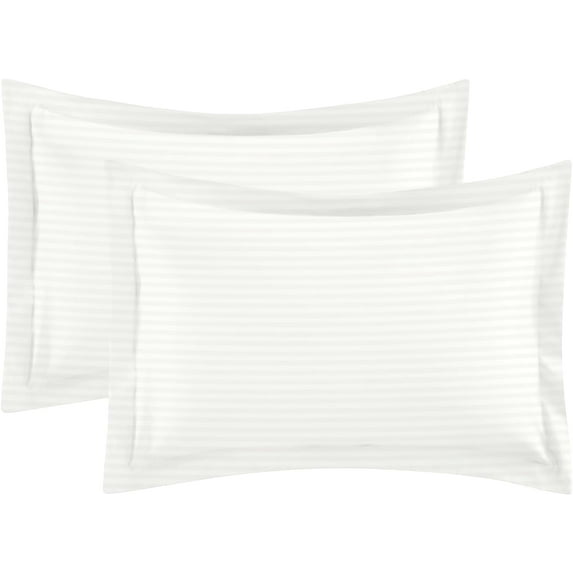 1000 Thread Count Egyptian Cotton 2-Piece Pillow Sham Set with Flanged ...
