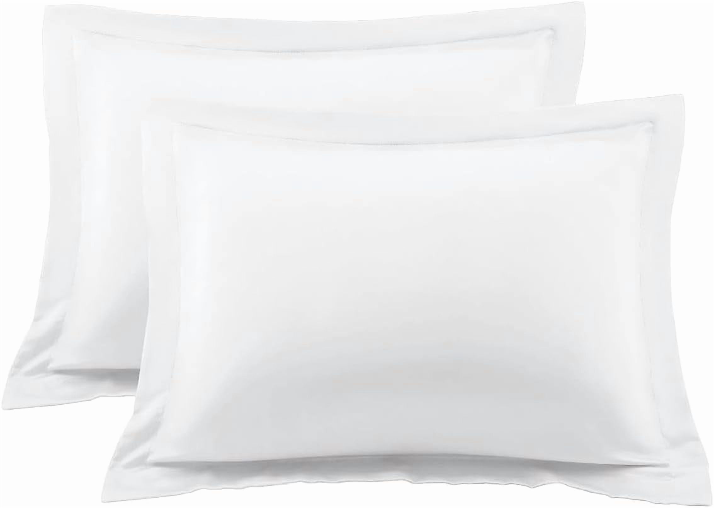 1000 Thread Count Egyptian Cotton 2-Piece Pillow Sham Set with Flanged ...