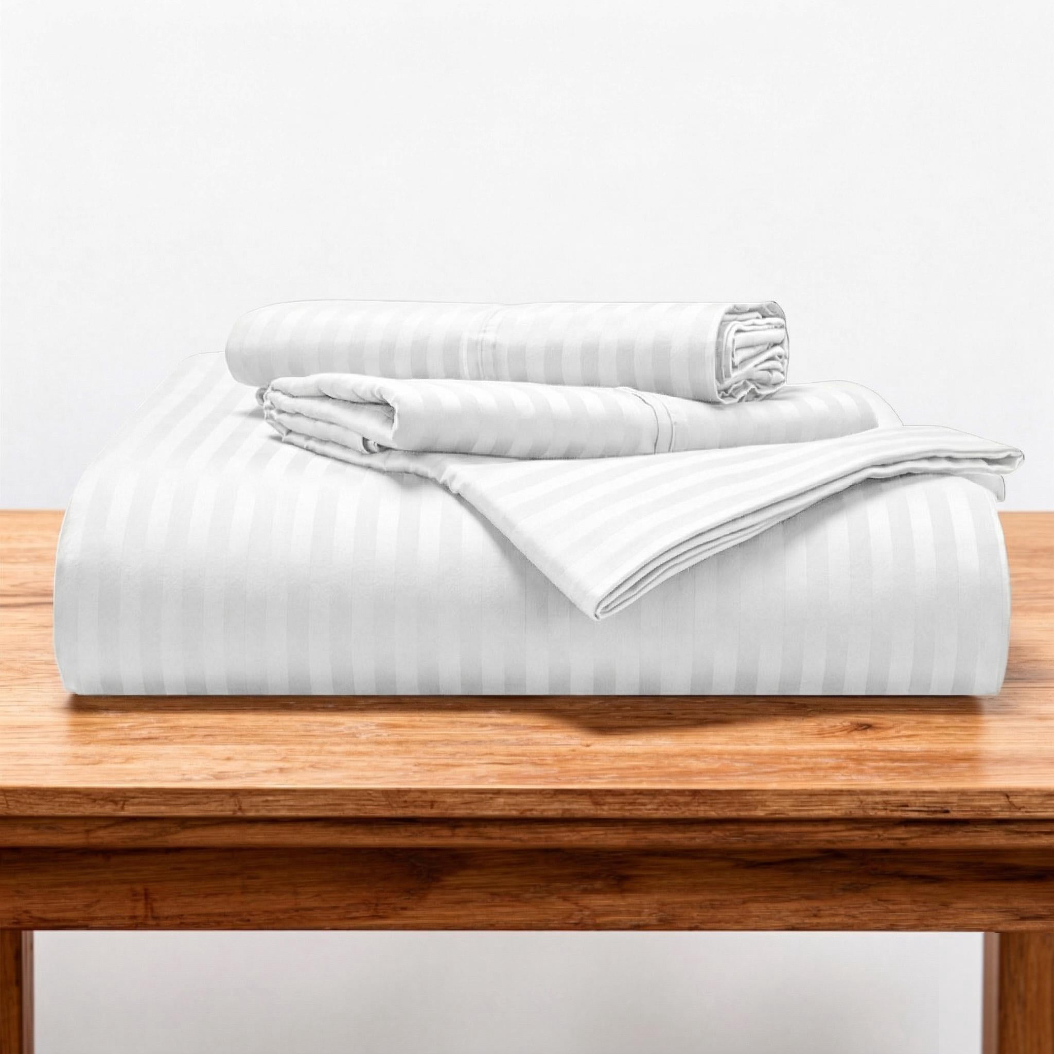 1000 Thread Count Egyptian Cotton 3PC Set [1 Fitted Sheet + 2 ...