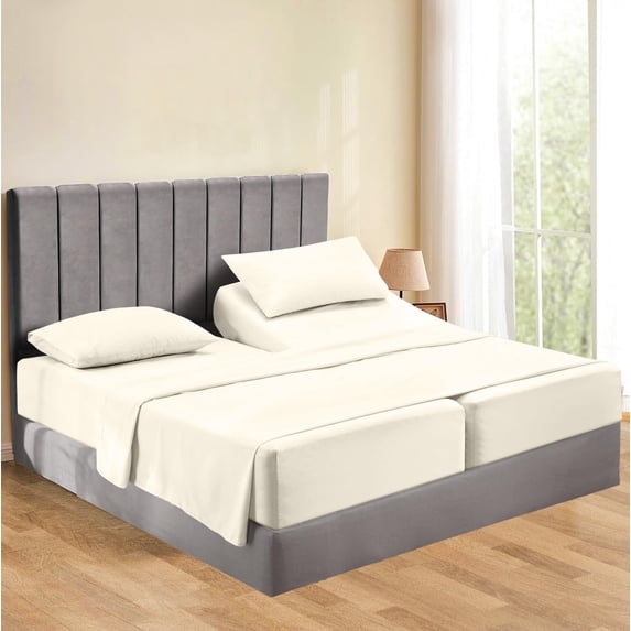 1000-Thread Count Egyptian Cotton 5-Piece Split Queen Sheet Set, 13-15 ...