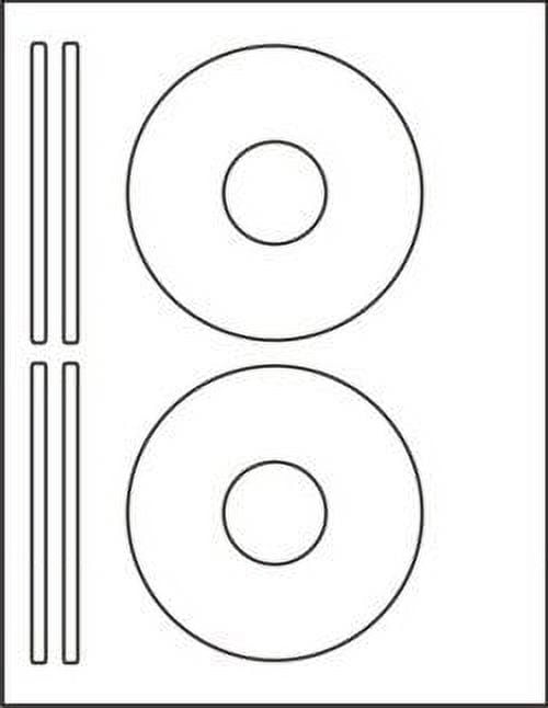 1000 Universal Labels CD/DVD Labels - 500 Sheets of Labels - White ...
