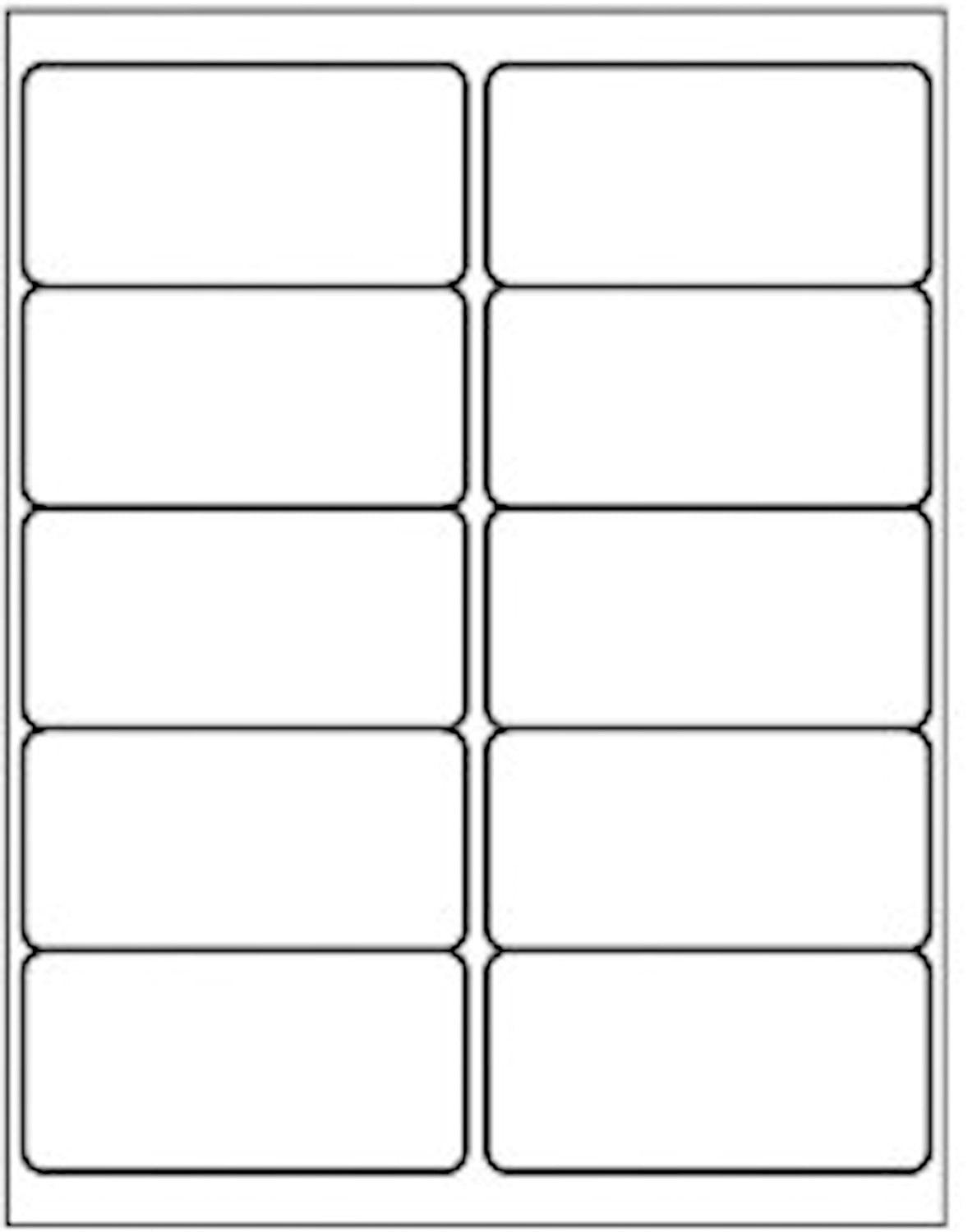 1000 White 2x4 Shipping Address Labels, Rounded Corner Design, 10 ...
