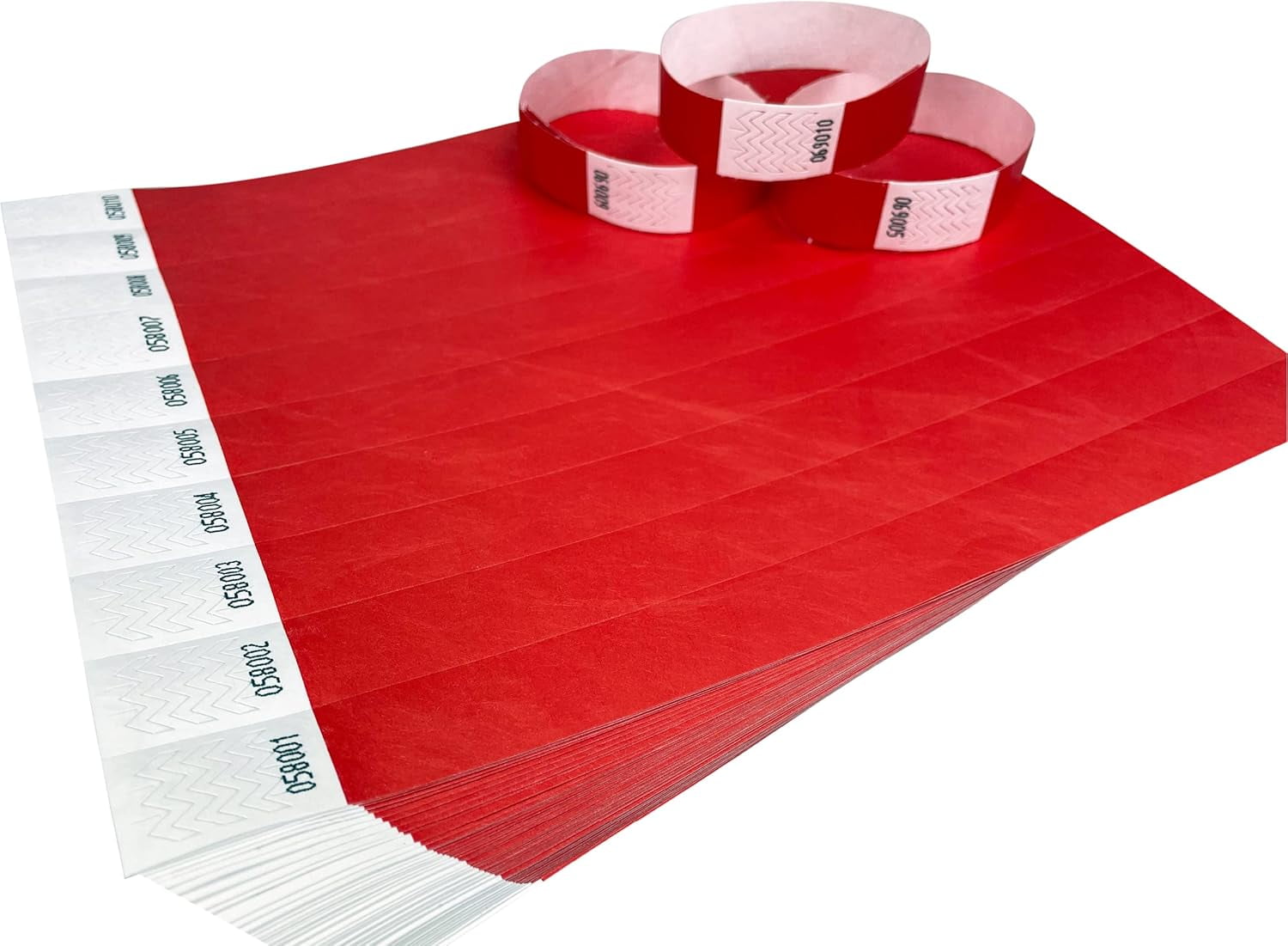 1000 Wristbands Red Identification Wristbands for Events, Security ...