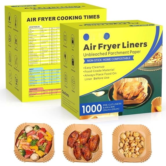 1000 count Air Fryer Paper Liners, 8" Square Air Fryer Liners ...