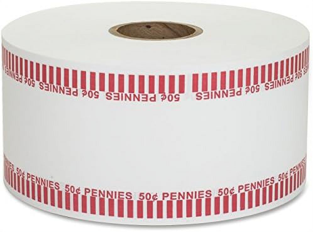 1000 ft. Automatic Coin Wrapper Roll Penny - Red & White - Walmart.com