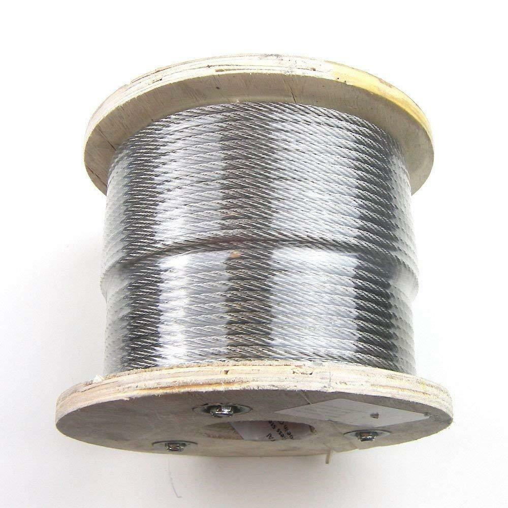 1000 ft - Stainless Steel T316 7X19: 3/16" Wire Rope for Cable Railing ...