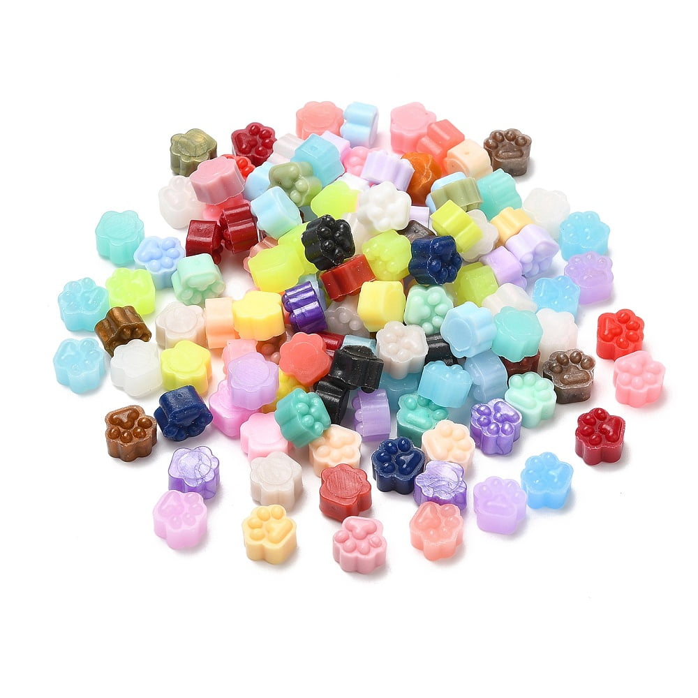 1000 g Paw Print Sealing Wax Particles for Retro Seal Stamp Mixed color 9.5x8.5x6mm - Walmart.com