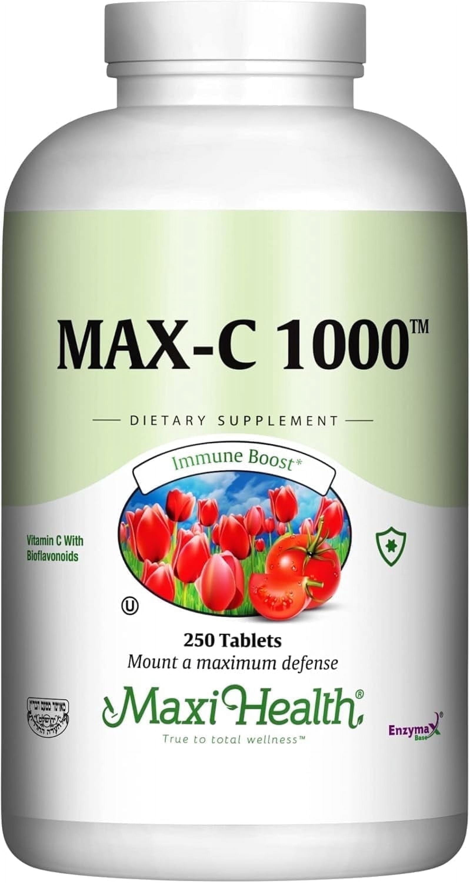 Maxi Health Max C 1000 – Vitamin C with Bioflavonoids – Immune & Vein ...