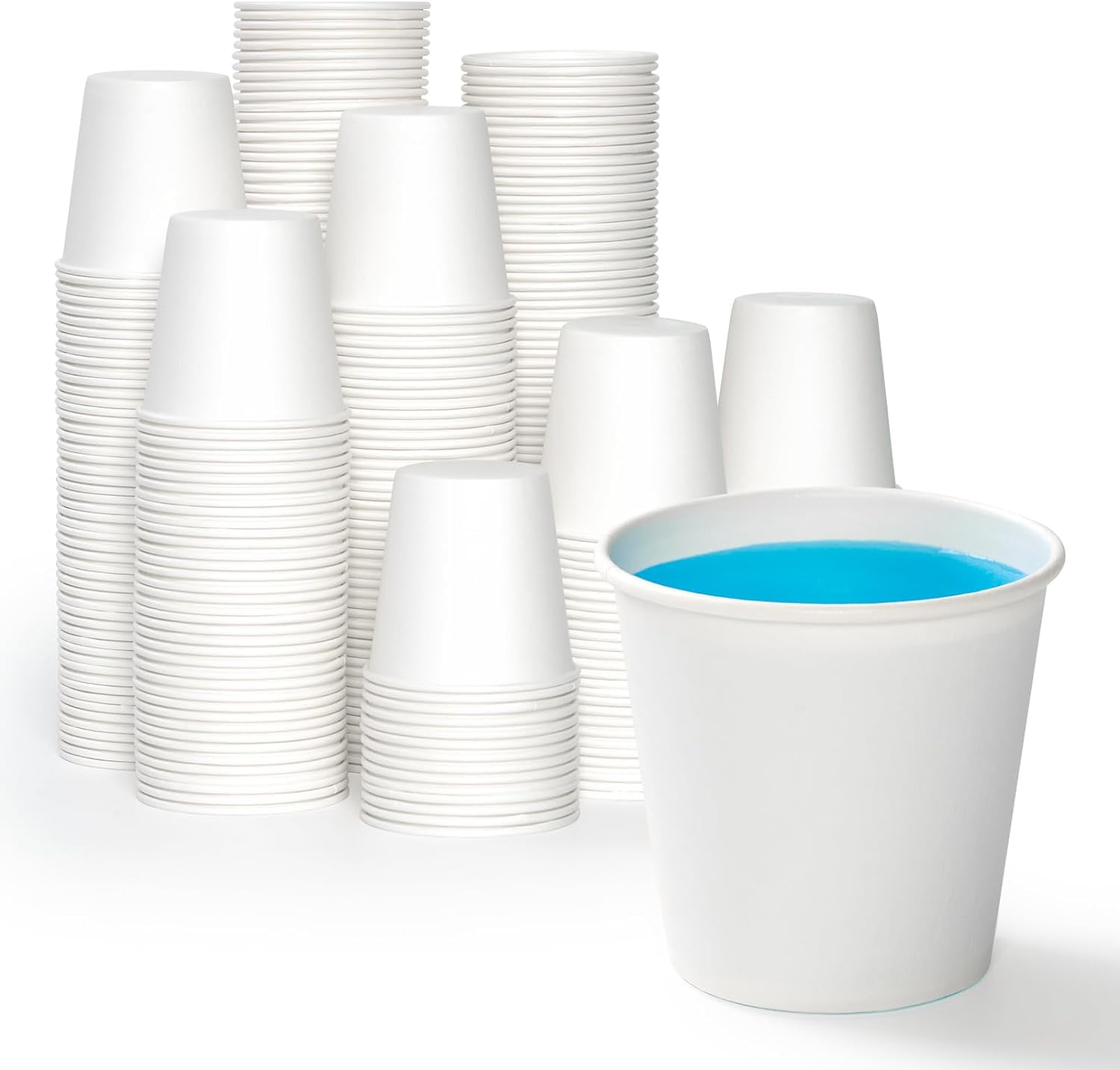1000 pack 3 oz Paper Cups, White Disposable Bathroom Cups, Mini Paper ...