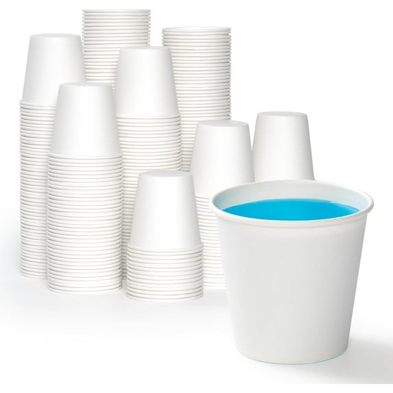 1000 pack 3 oz Paper Cups, White Disposable Bathroom Cups, Mini Paper ...