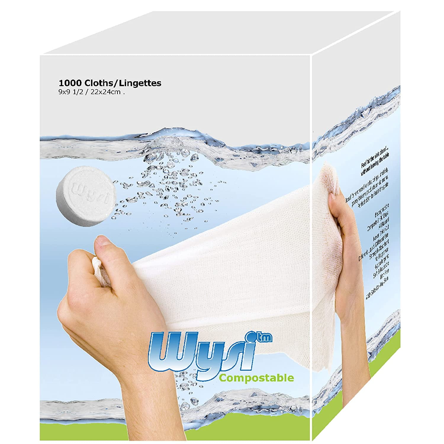 1000 pack - Wysi Hypoallergenic Compressed 9" Cold/Hot Towel ...