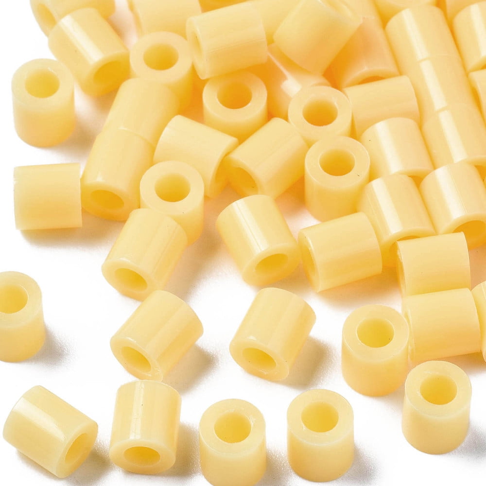 1000 pc PE Fuse Beads DIY Melty Beads Tube Champagne Yellow 5x5mm Hole ...
