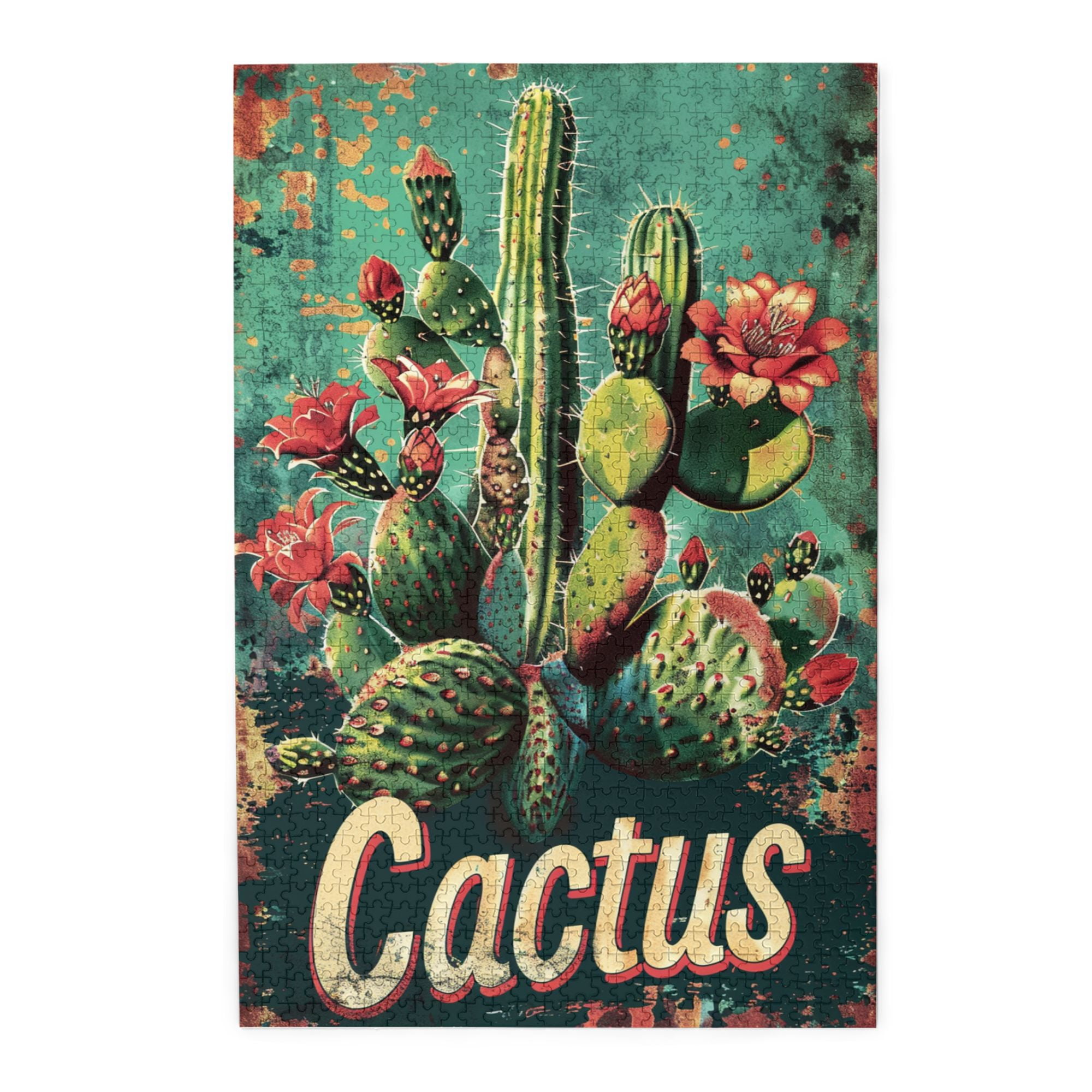 1000 pcs 1000 Piece Jigsaw Puzzle Funny Cactus,Challenging Brain ...
