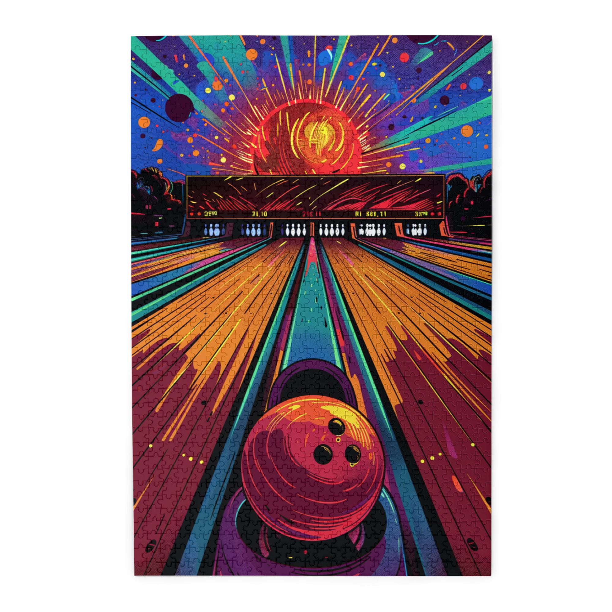 1000 pcs 1000 Piece Wooden Puzzles Bowling Alley,Challenging Brain ...