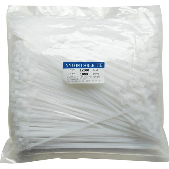 1000 pcs 4 inch Cable Zip Ties Heavy Duty, Premium Plastic Wire Ties ...