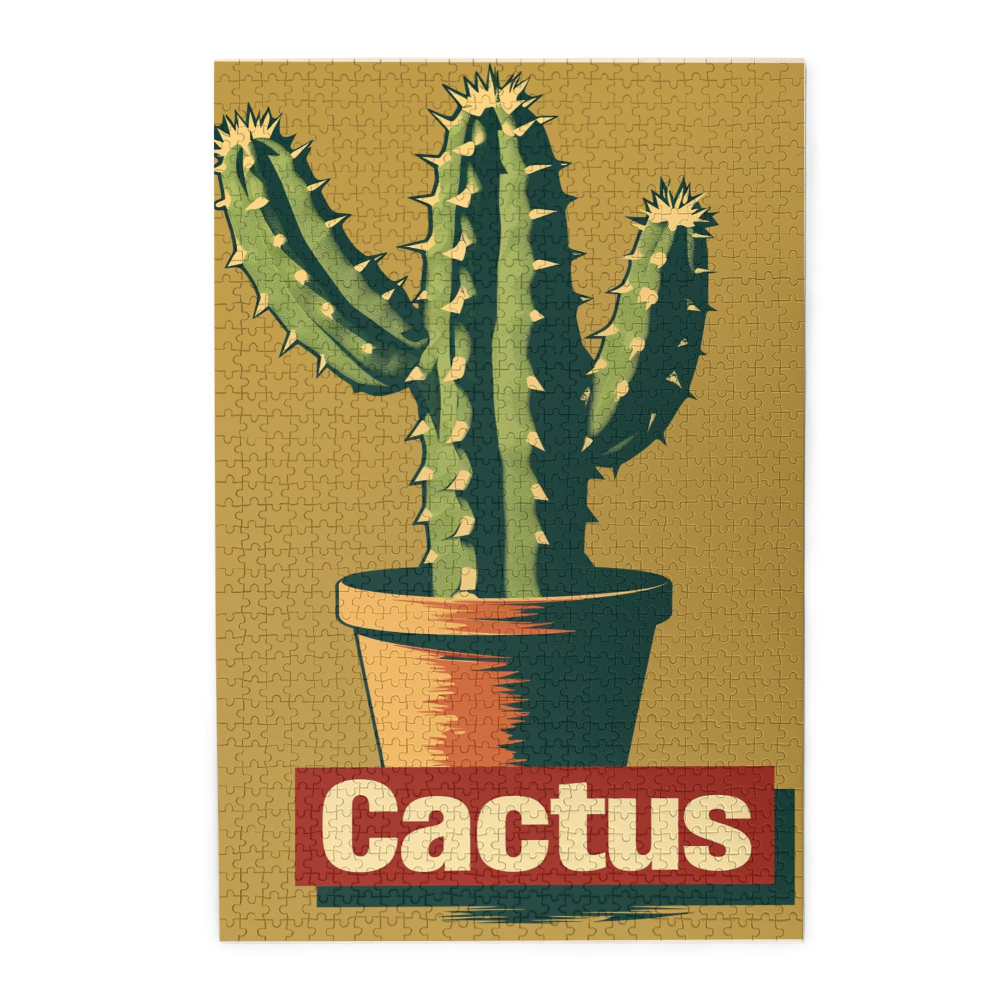 1000 pcs 'Cactus' Slogan potted cactus 1000 piece puzzle for adults ...