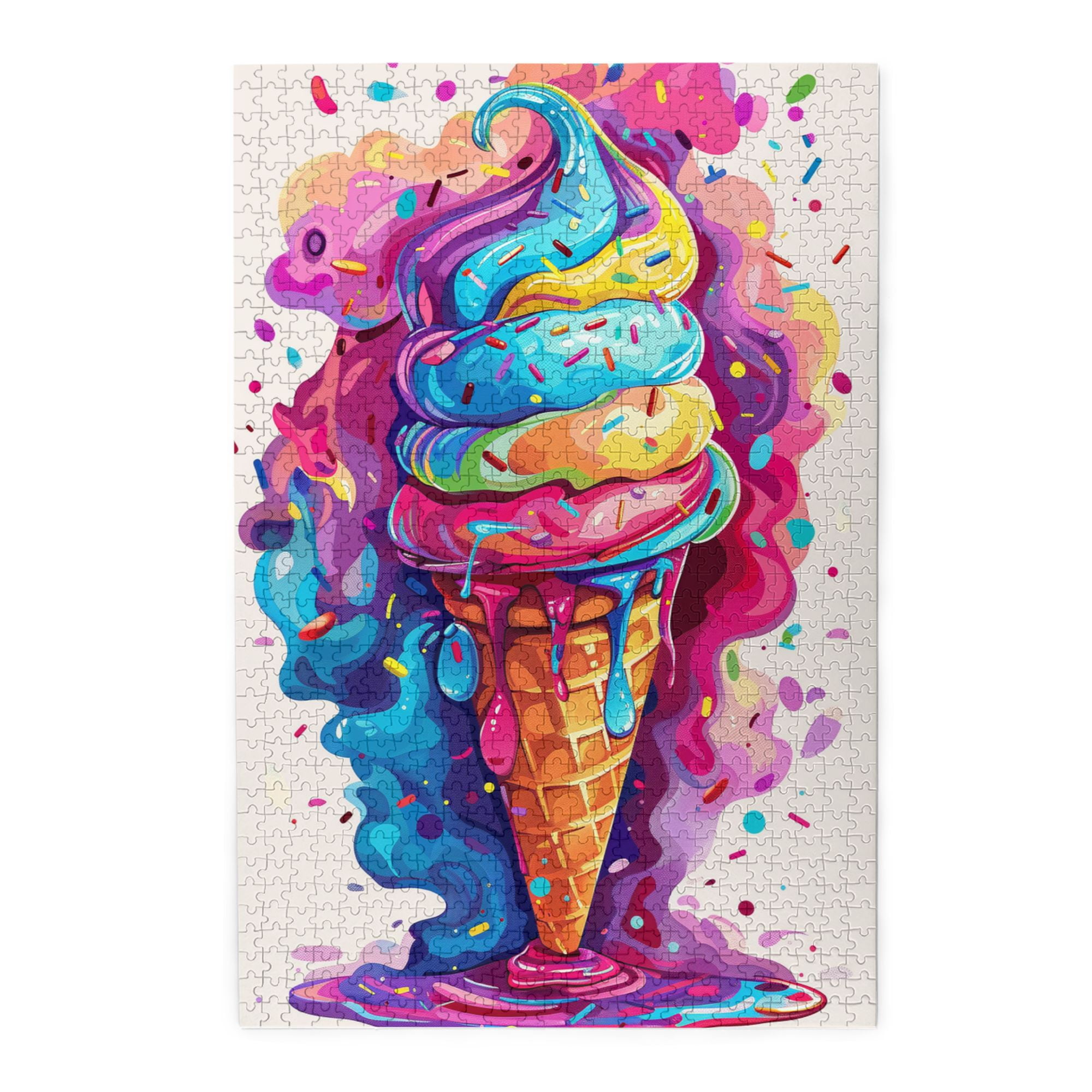 1000 pcs Colorful Ice cream cone 1000 piece puzzle for adults,Vibrant ...