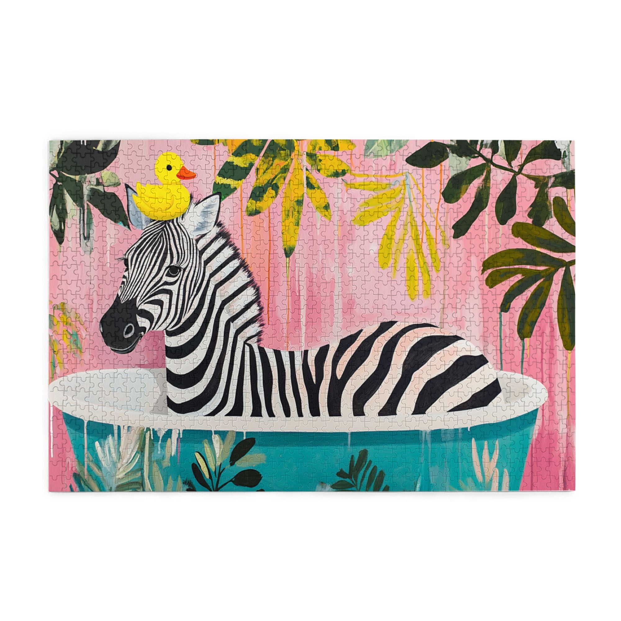 1000 pcs Funny Zebra's bathing time puzzles for adults 1000 pieces ...