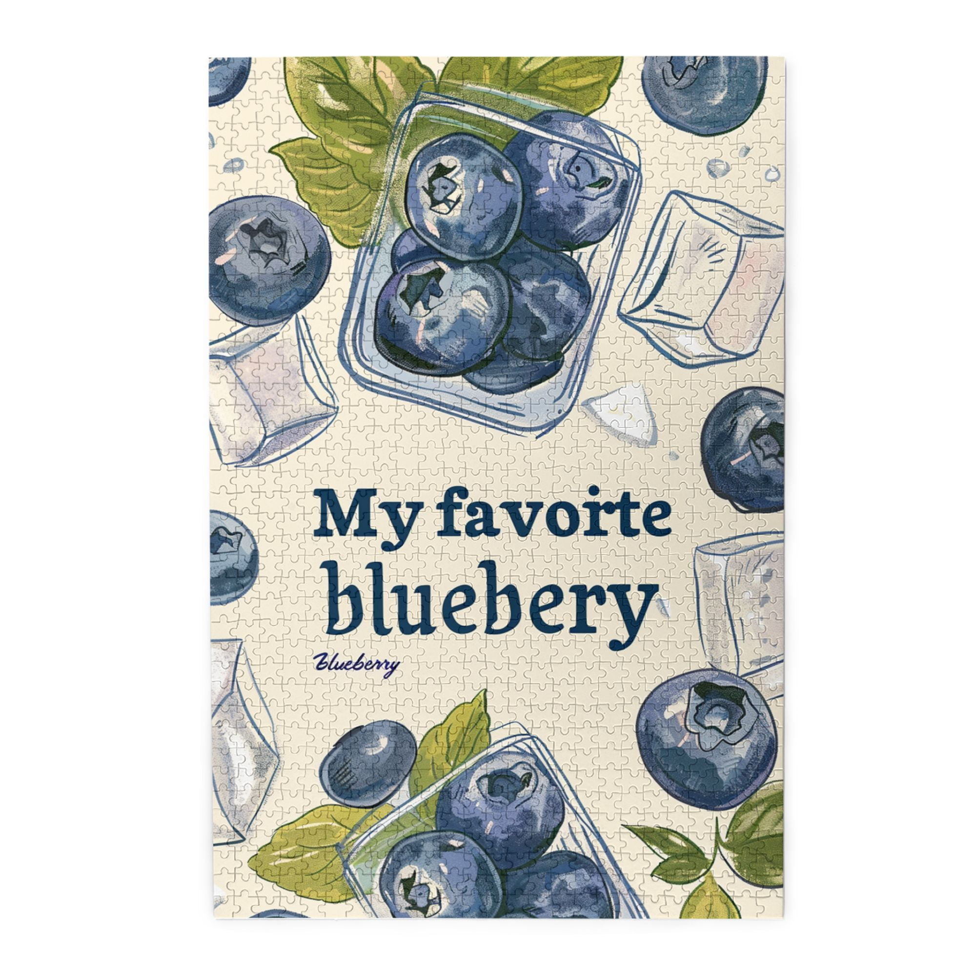 1000 pcs My Favorite Blueberry Slogan Blueberry ice cubes 1000 Piece ...