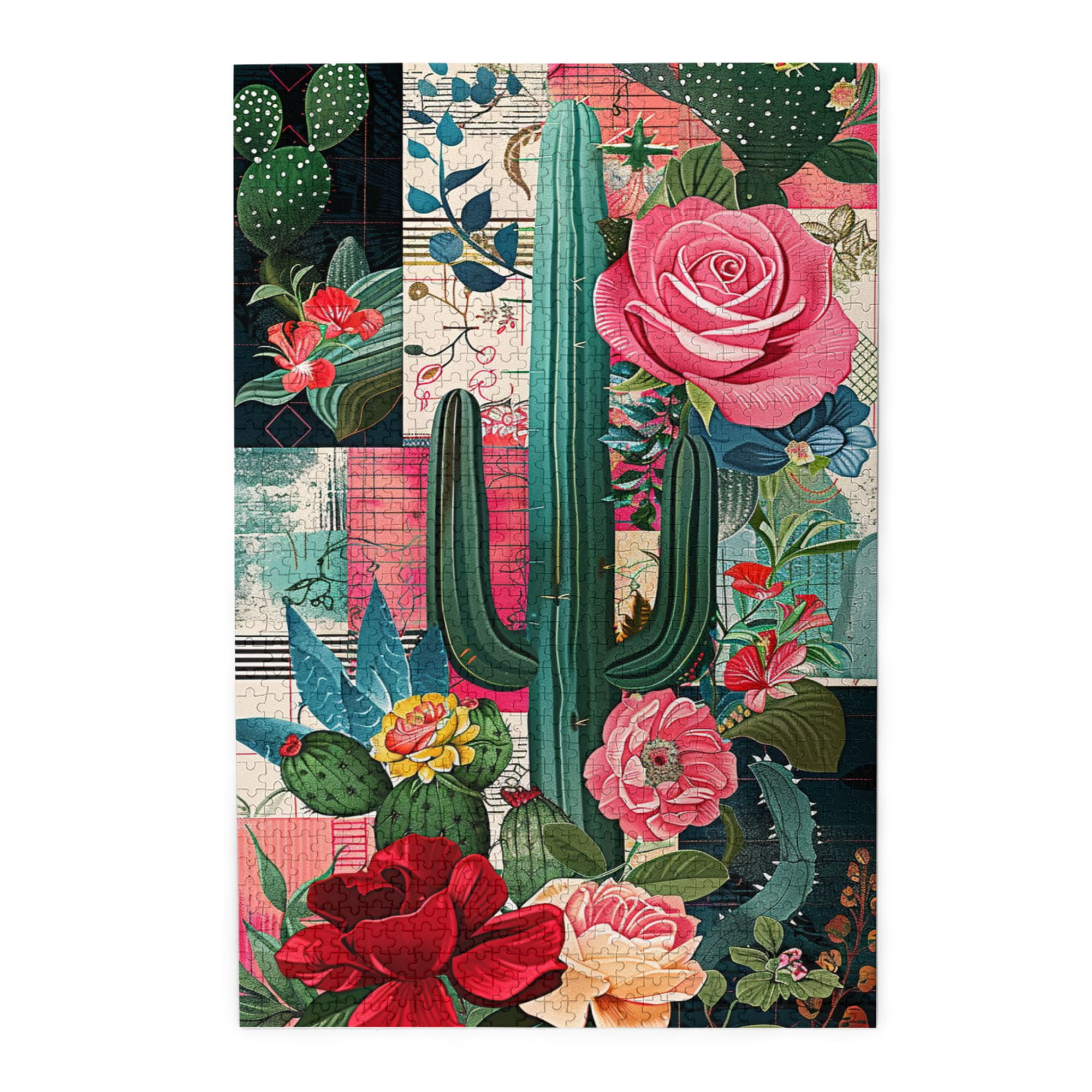 1000 pcs 1000 Piece Vibrant Jigsaw Puzzle Cactus Flower,Vibrant and ...