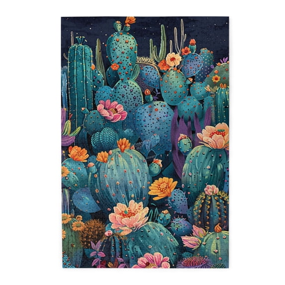 1000 pcs 1000 Piece Vibrant Jigsaw Puzzle Cactus Garden Night,Unique ...