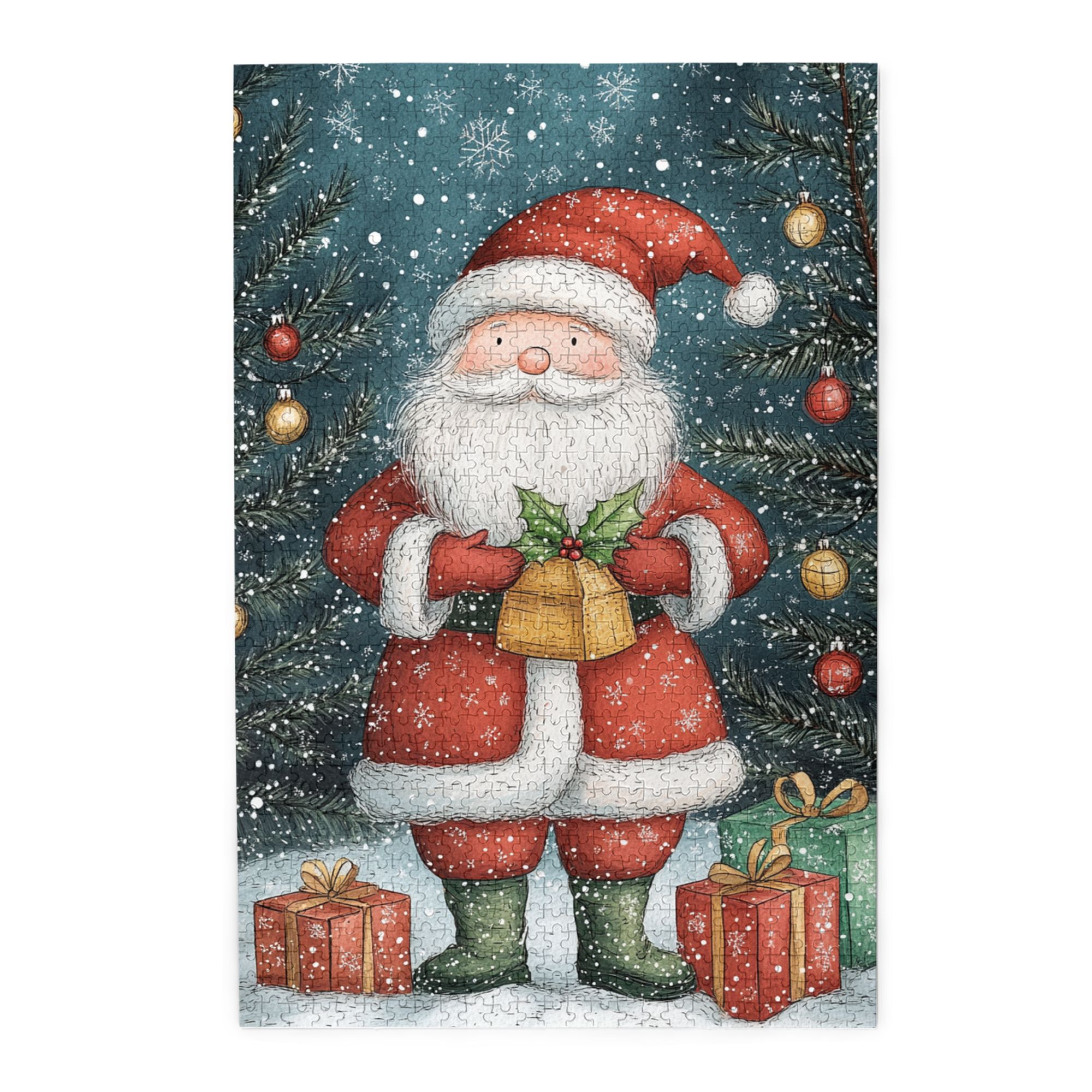 1000 pcs 1000 Piece Wooden Puzzles Cartoon Santa Claus,Unique Artwork ...