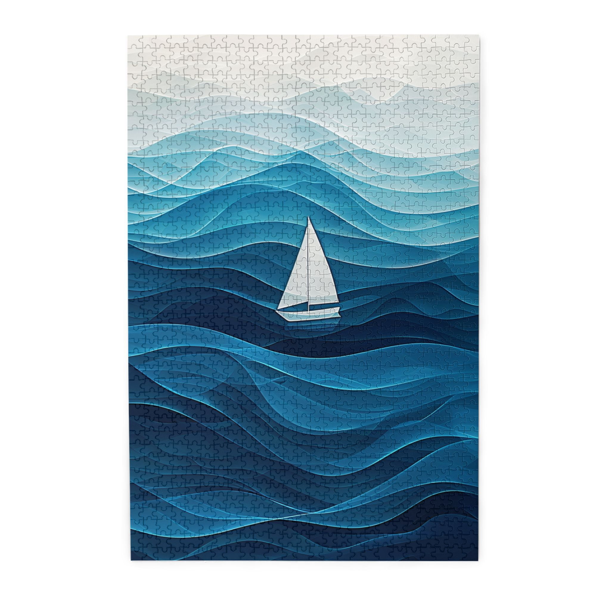 1000 pcs 1000 Piece Wooden Puzzles Drifting small boats,Stunningly ...