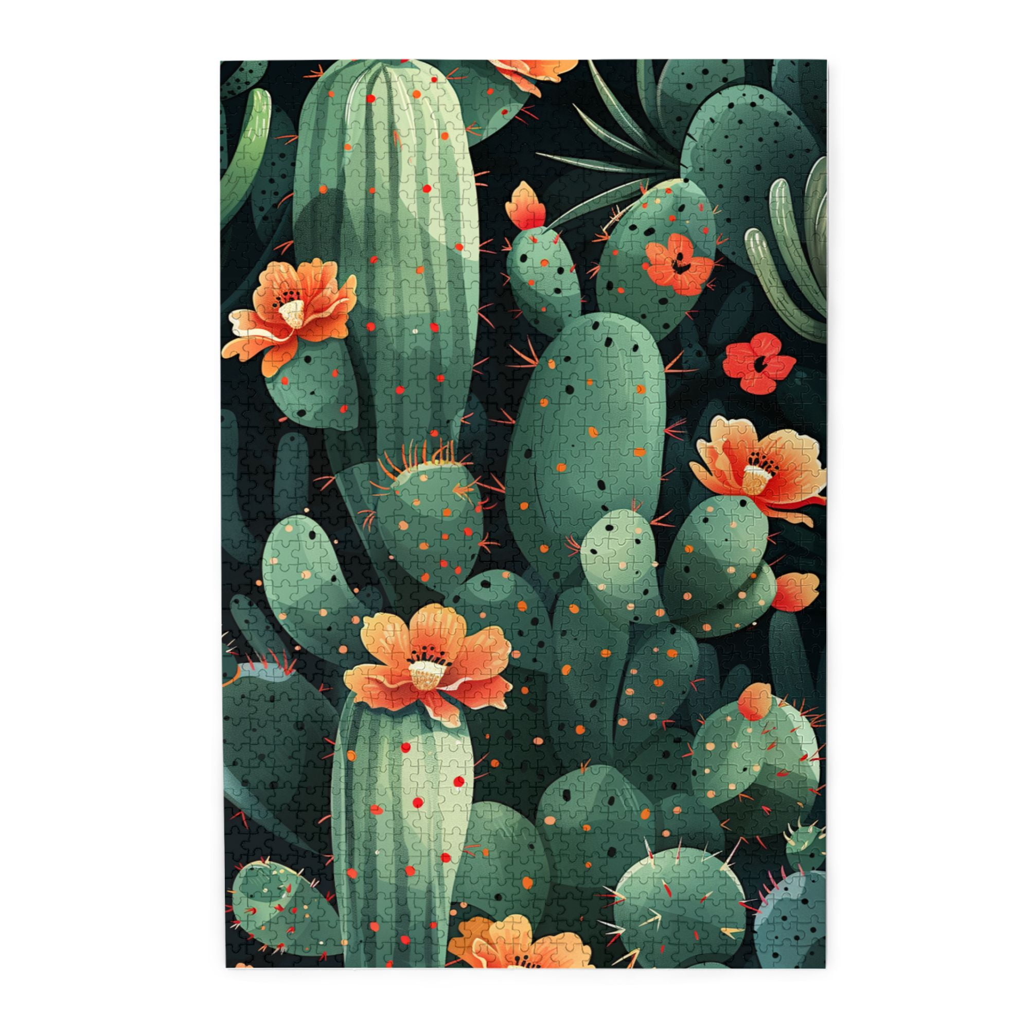 1000 pcs 1000 Piece Wooden Puzzles Flowering Cactus,Challenging Brain ...