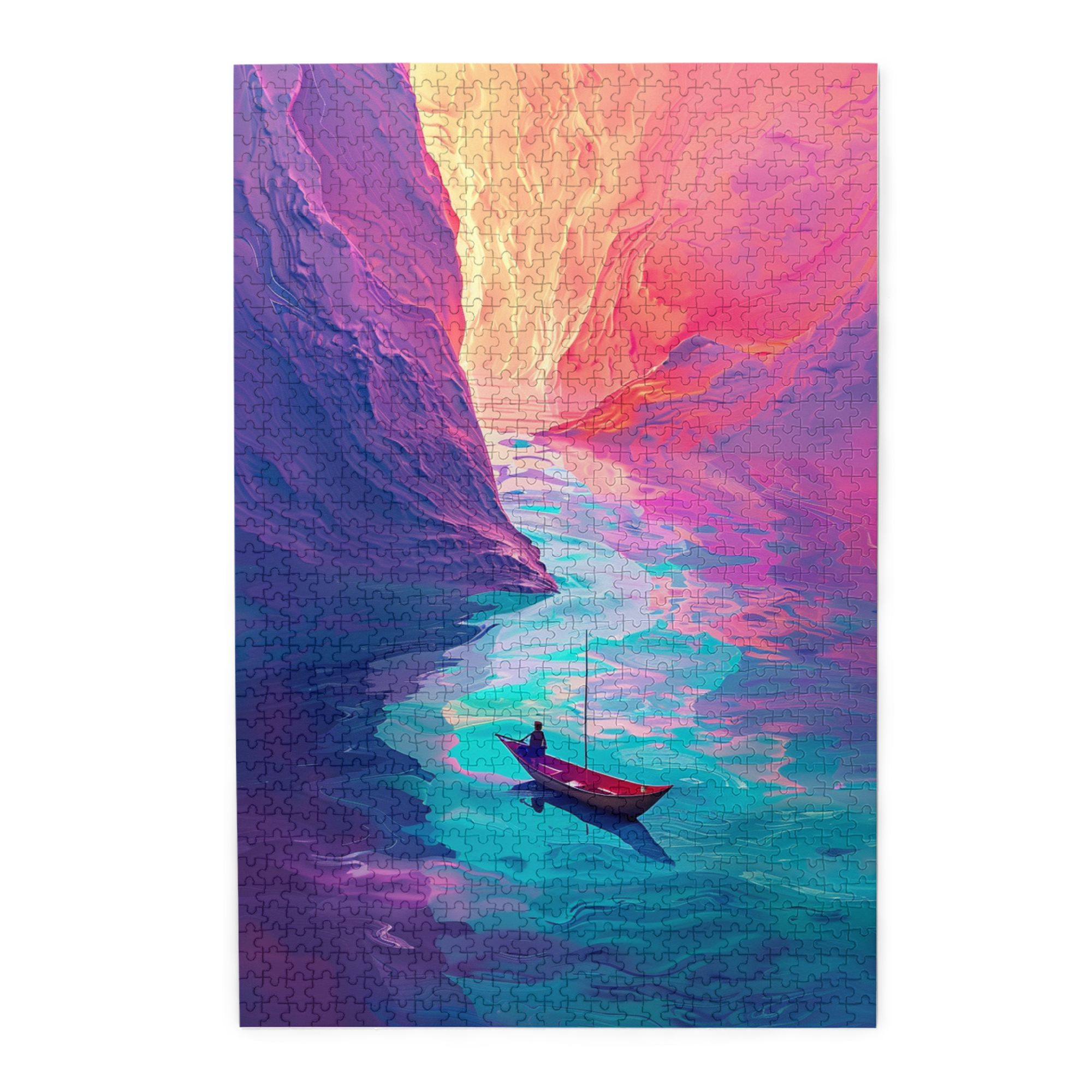 1000 pcs 1000 Piece Wooden Puzzles gorge Drifting Boat,Unique and ...