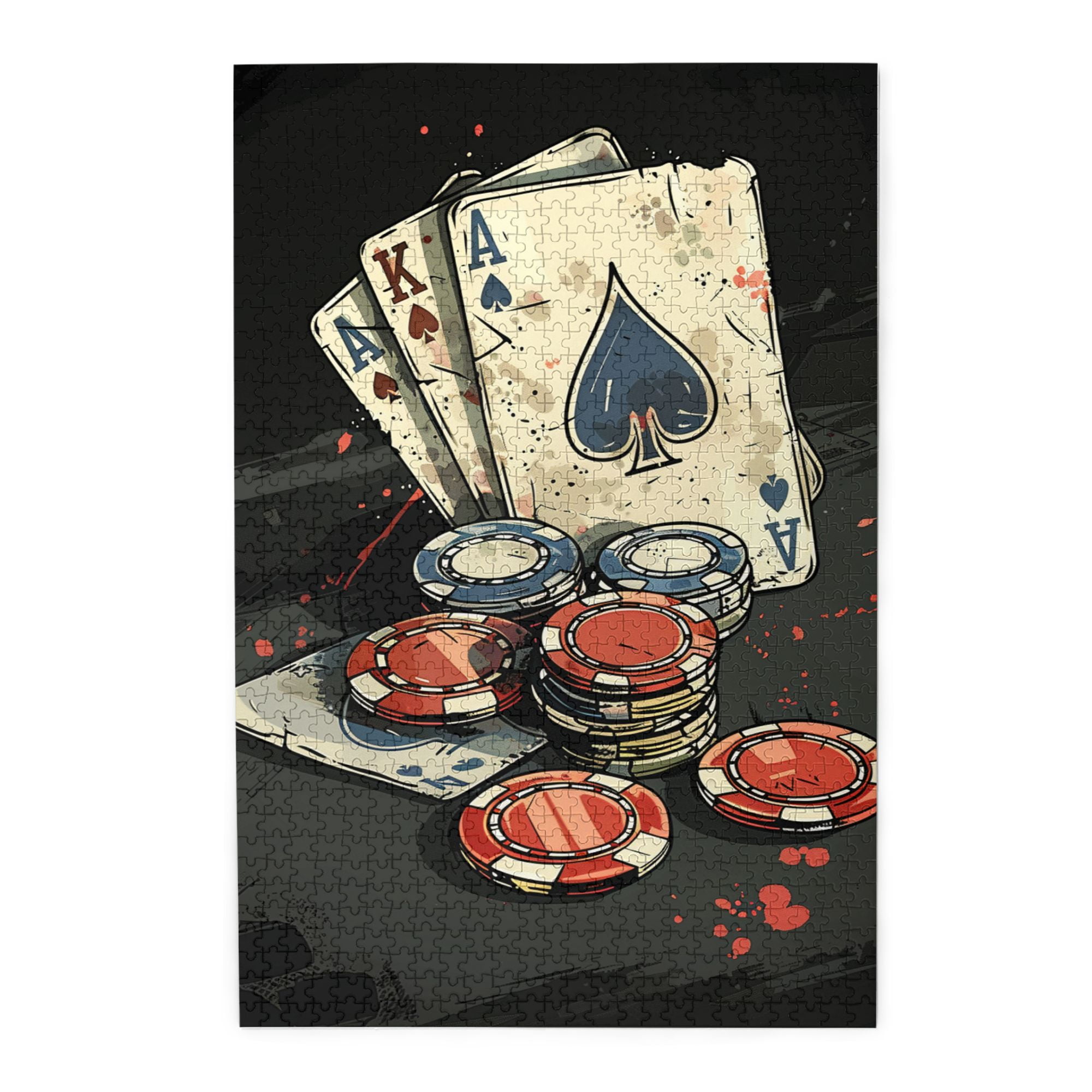 1000 pcs Poker Chips puzzles for adults 1000 pieces,Unique Artwork for ...