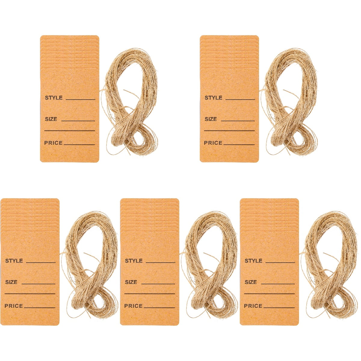 CIMAXIC Writable Light Brown Price Tags with ng for DIY Use 1000Pcs ...