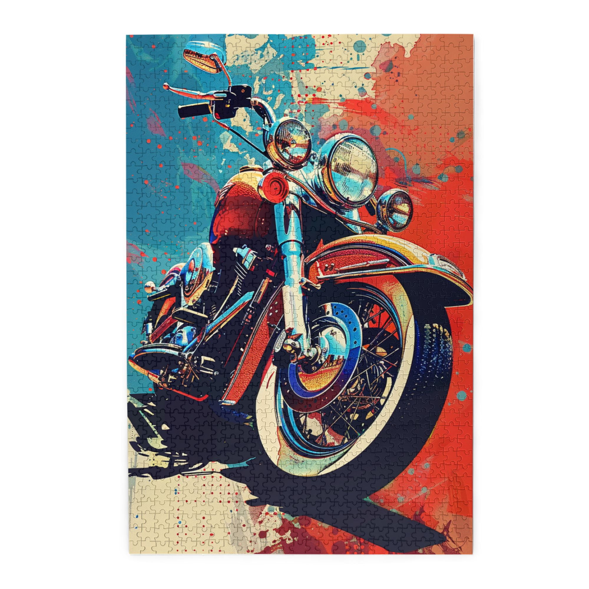 1000 pcs Red motorcycle Wooden Puzzles 1000 Piece,Challenging Brain ...