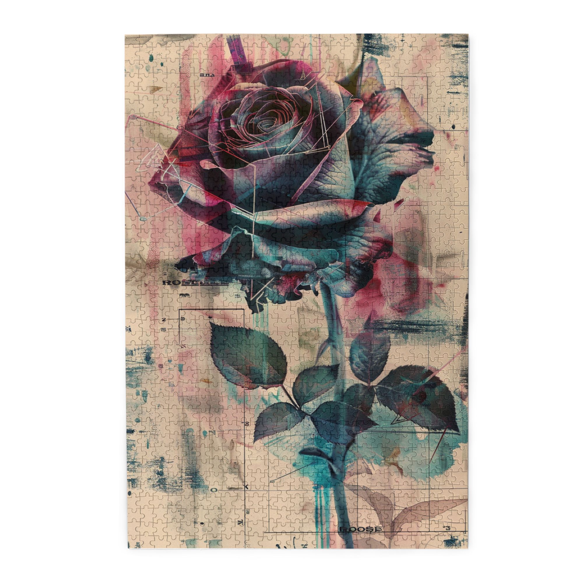 1000 pcs Retro Art Rose 1000 piece puzzle for adults,Unique Artwork for ...