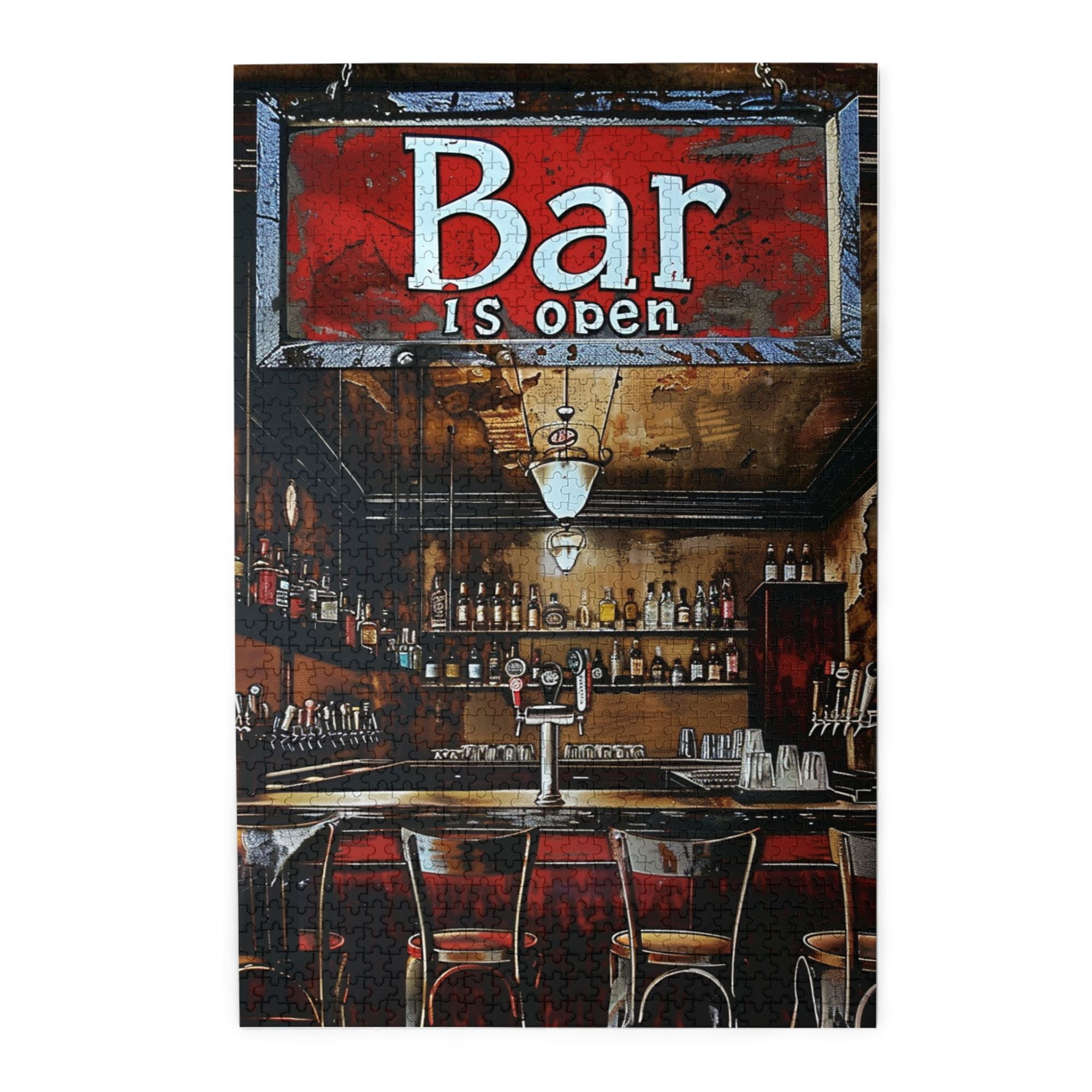 1000 pcs Retro Bar 'Bar is Open' Slogan puzzles for adults 1000 pieces ...
