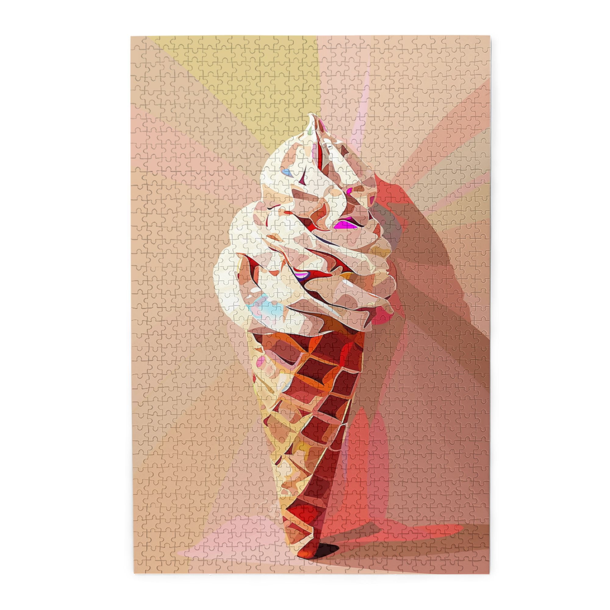 1000 pcs Tempting ice cream 1000 Piece Wooden Puzzles,Vibrant Design ...