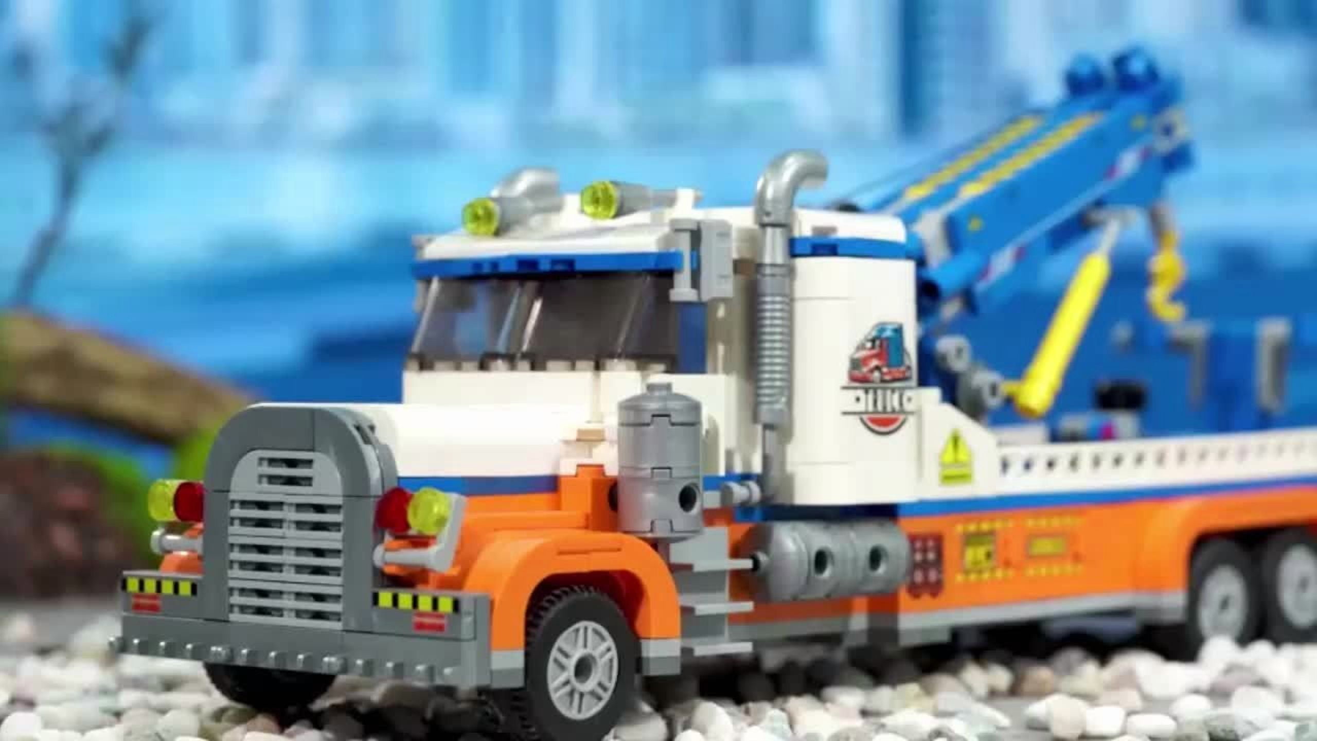 1000+pcs Tow Truck Building Block Set- Trailer Block Set, Road Rescue ...