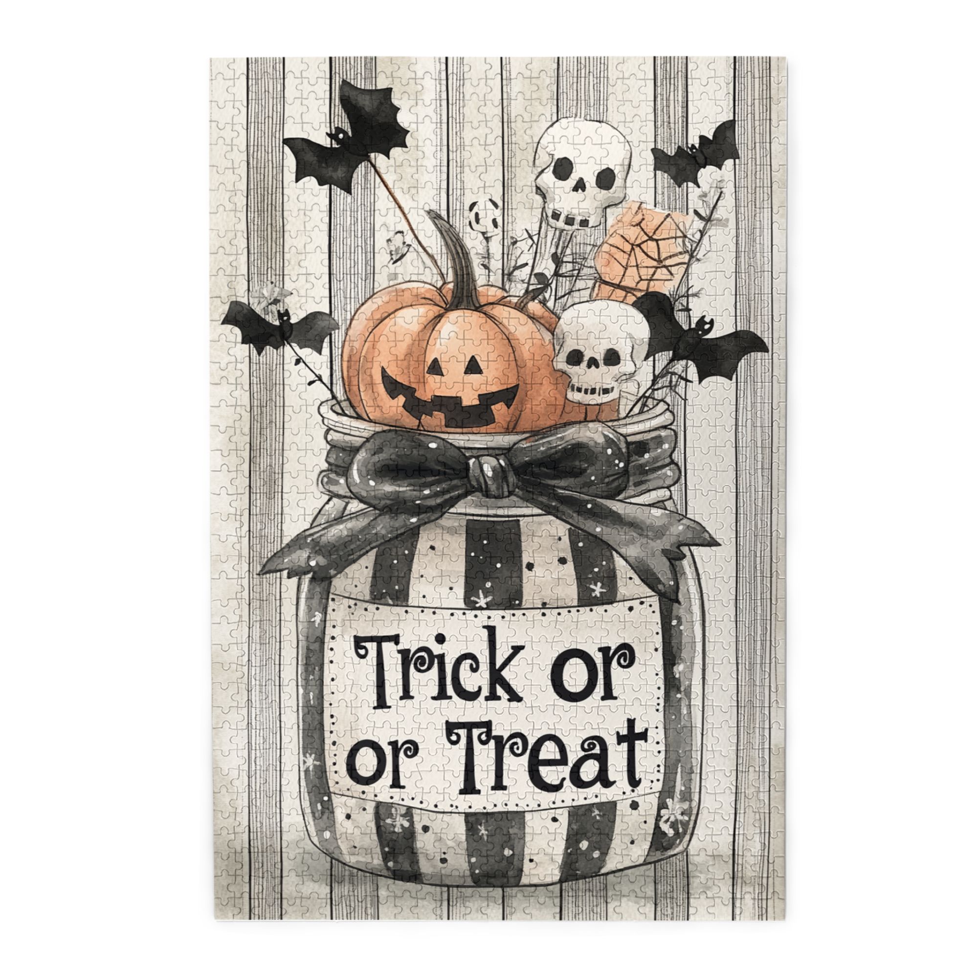 1000 pcs trick or treat Slogan Candy 1000 piece puzzle for adults ...