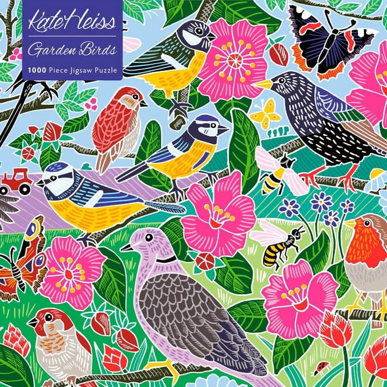 Adult Jigsaw Puzzle: Kate Heiss: Garden Birds - Walmart.com