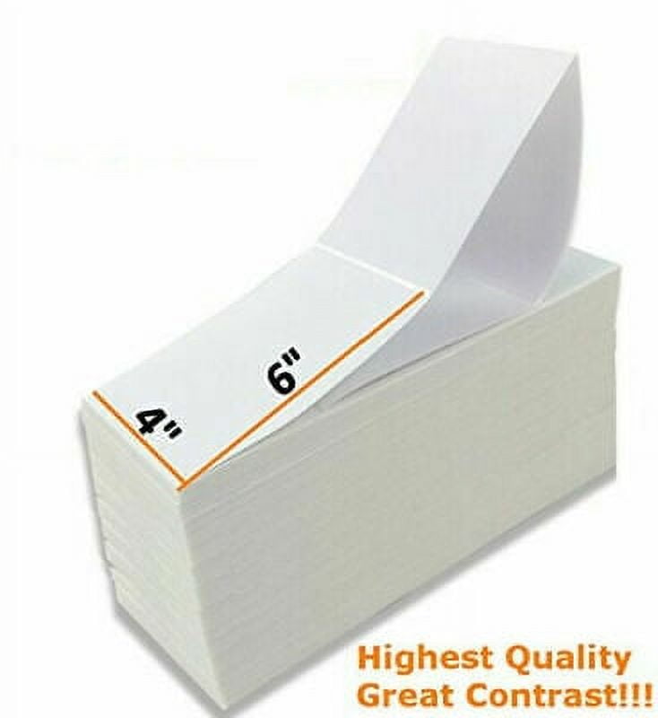 10000 4X6 FANFOLD DIRECT THERMAL SHIPPING LABELS 2 STACKS 5000 LABELS PER STACK - Walmart.com