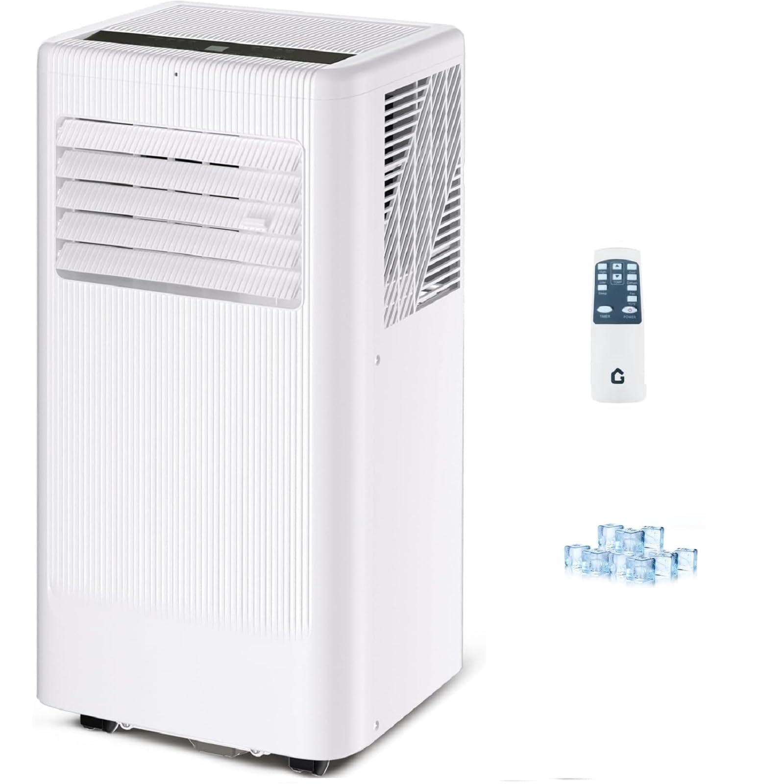10000 BTU Portable Air Conditioner w/ Dehumidifier & Fan | Cools Rooms ...