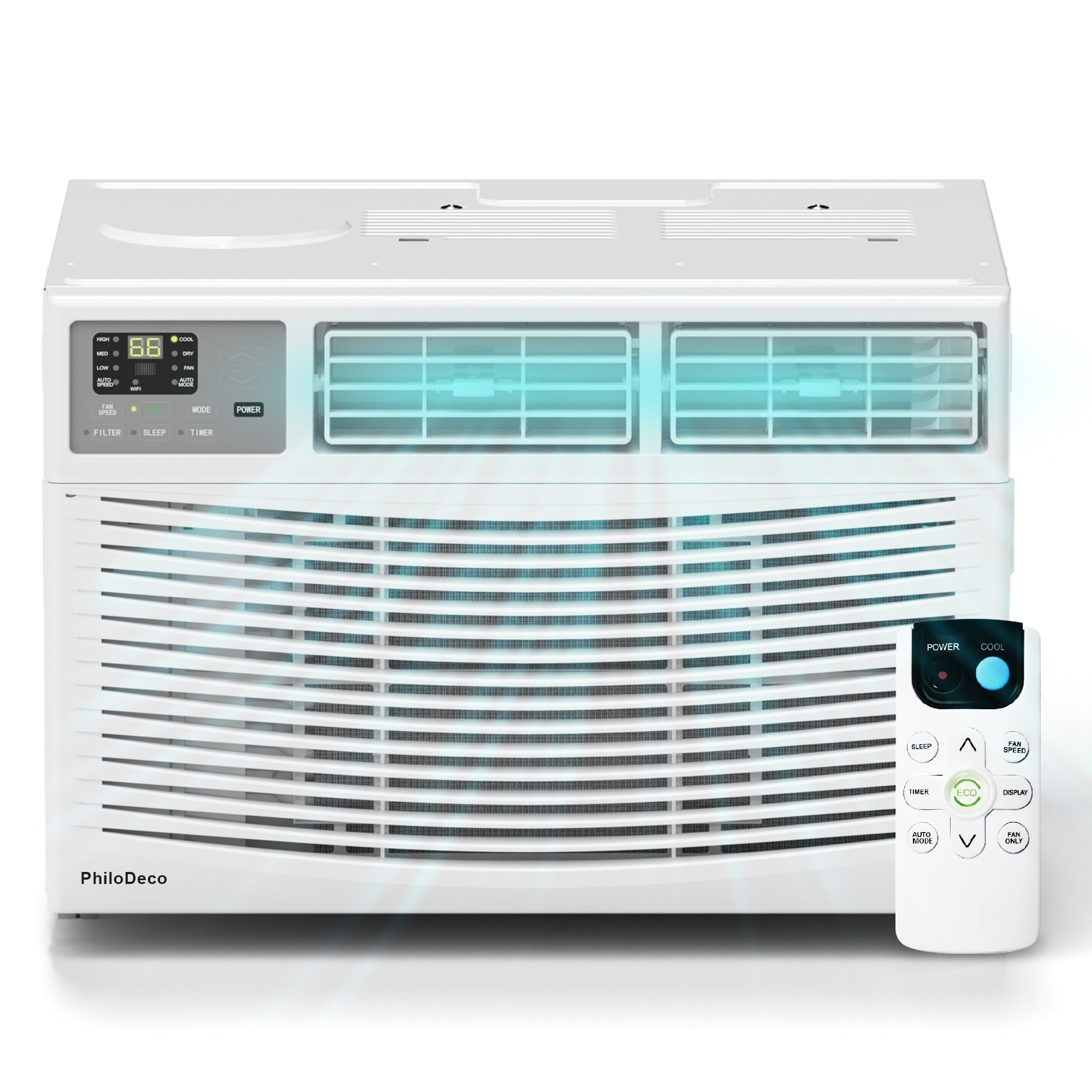 10000 BTU Window Air Conditioner 450 sq ft. Intelligent AC, LED Display ...