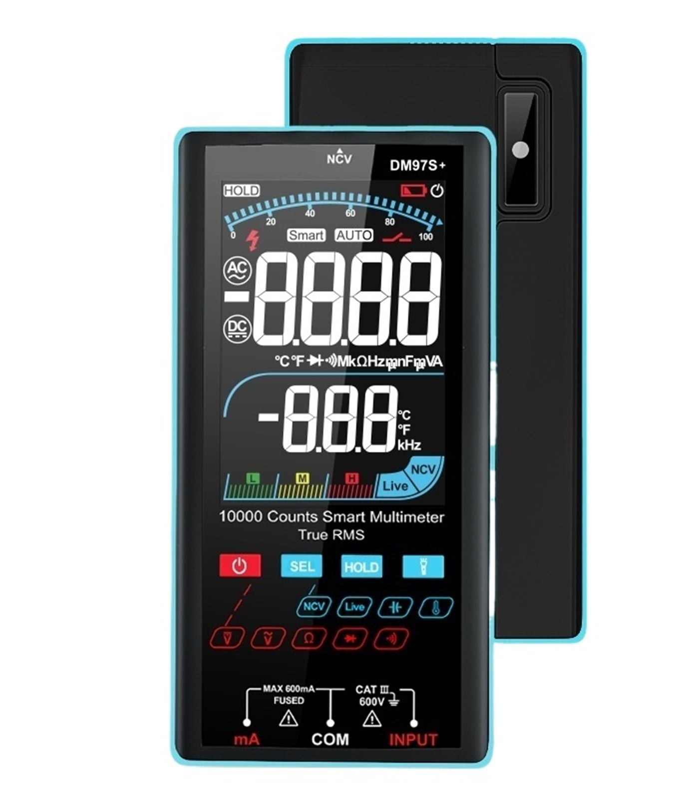 10000 Counts Color Screen Multimeter Temperature Measurement Smart ...