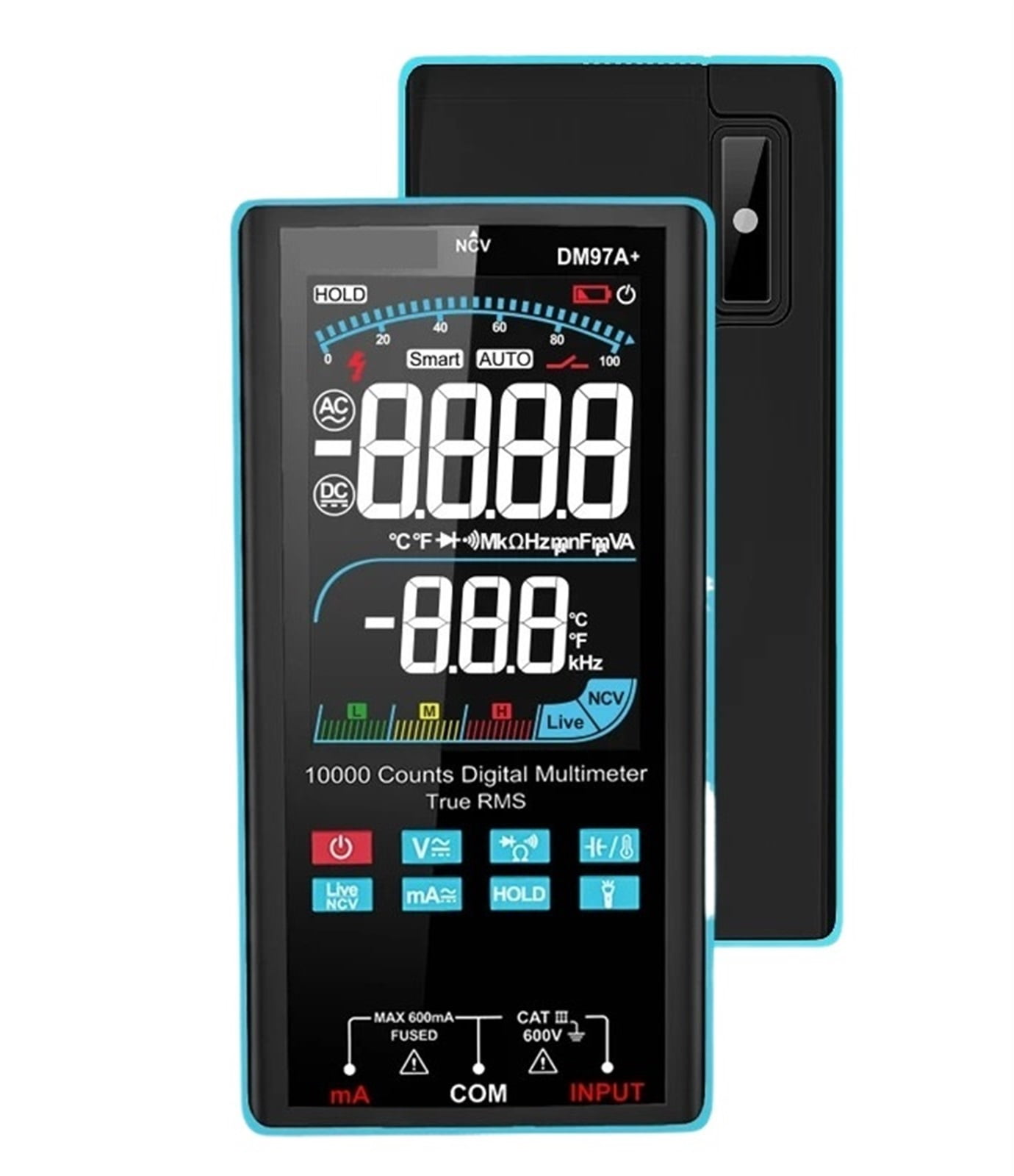 10000 Counts Color Screen Multimeter Temperature Measurement Smart ...