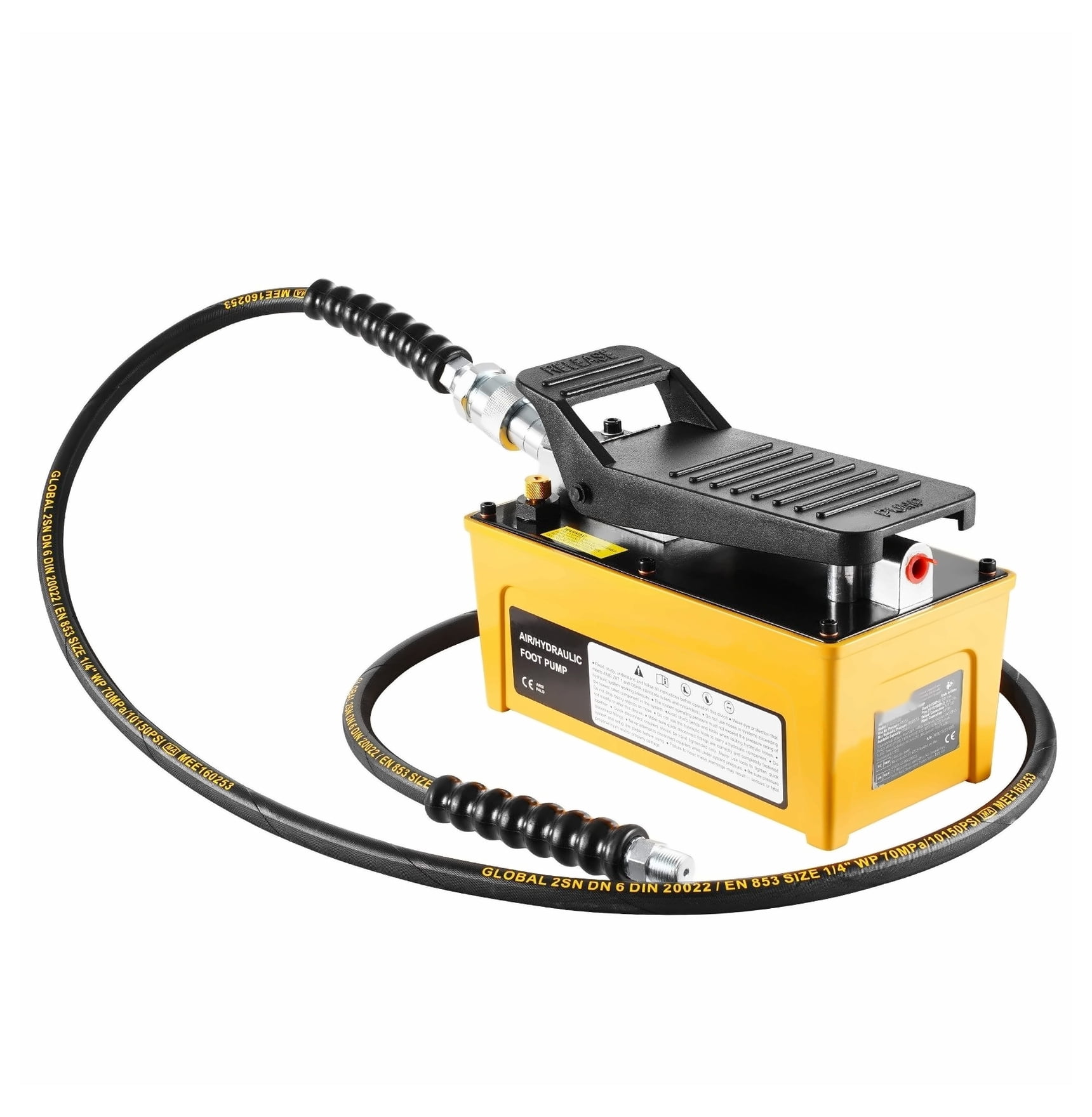 10000 PSI Air Hydraulic Pump, Foot Operated 10 Ton Frame Machine Pump ...