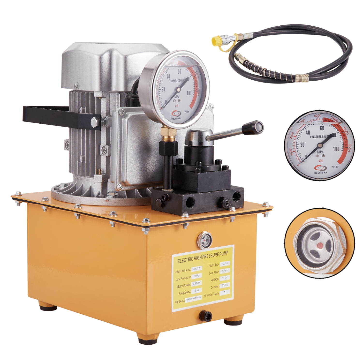 10000 PSI Electric Driven Hydraulic Pump,Double Acting Solenoid Valve ...