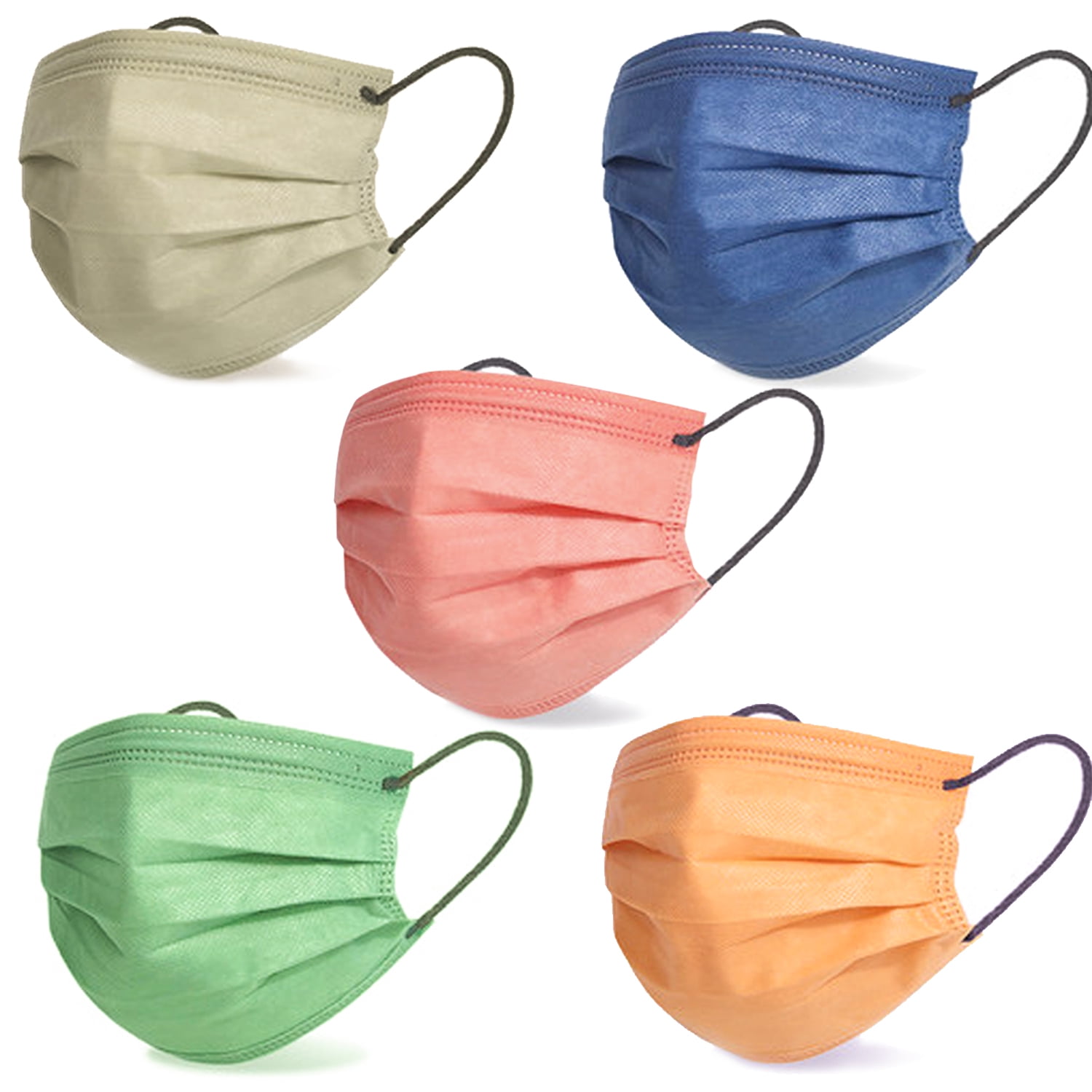 10000 Pack USA Made Disposable 3-Ply Protective Adult Face Masks, Blue ...