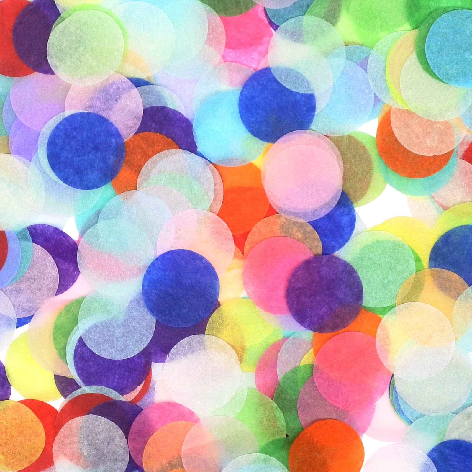 10000 Round Tissue Confetti 1 Inch, Multicolor Paper Circles for ...