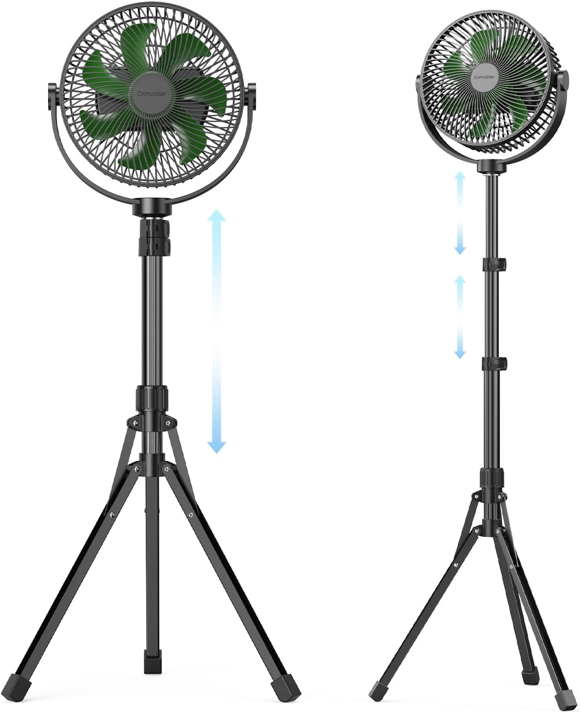 10000 mAh Pedestal Fan with 8.5'' Frame, 4- Speeds Standing Adjustable ...