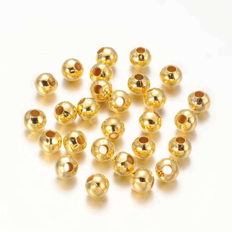 10000 pc Iron Spacer Beads Round Golden 5mm Hole: 1.8mm - Walmart.com